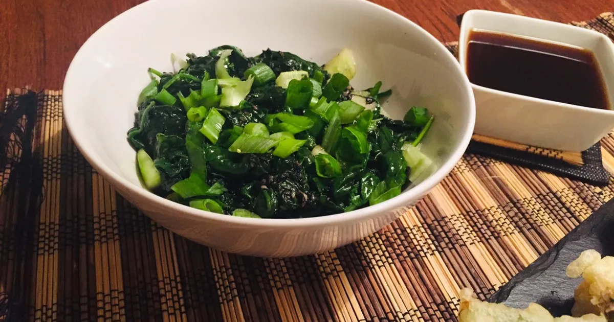 Японский салат из шпината с кунжутной заправкой (gomae salad) рецепт с ...