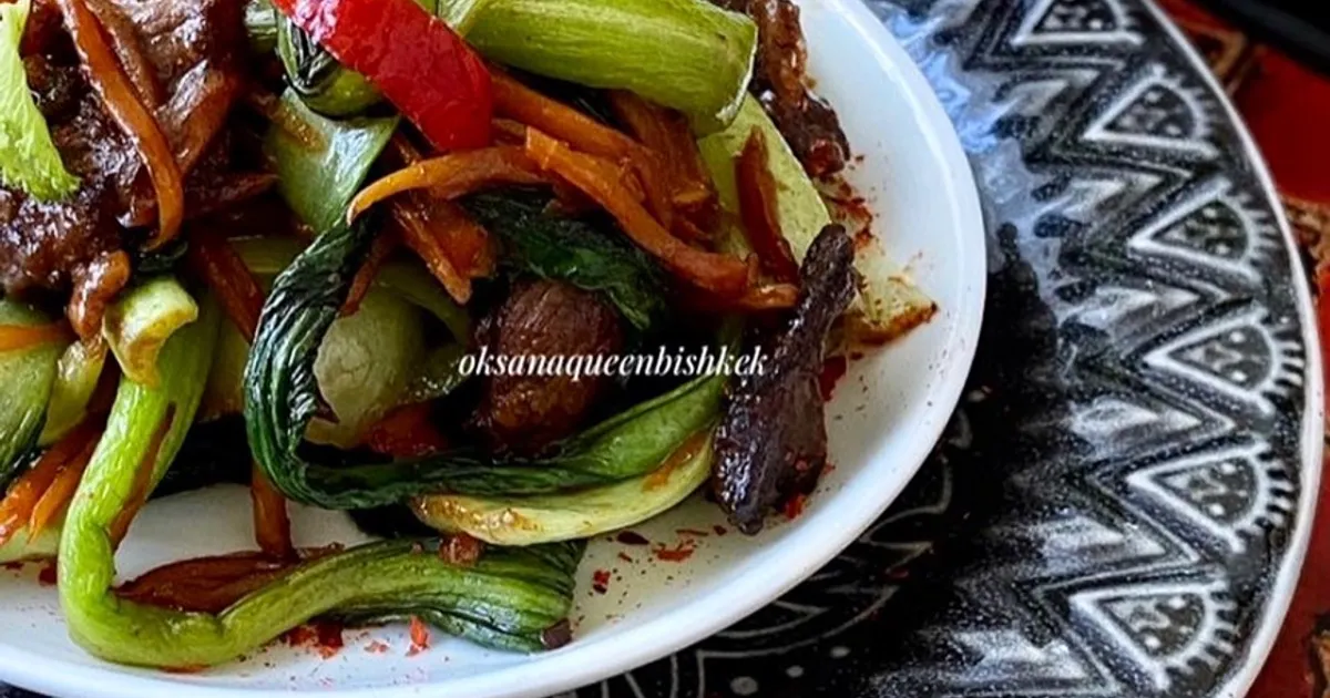 ☘️Азиатская кухня. Капуста бок-чой (пак-чой) с говядиной 151 ккал ...