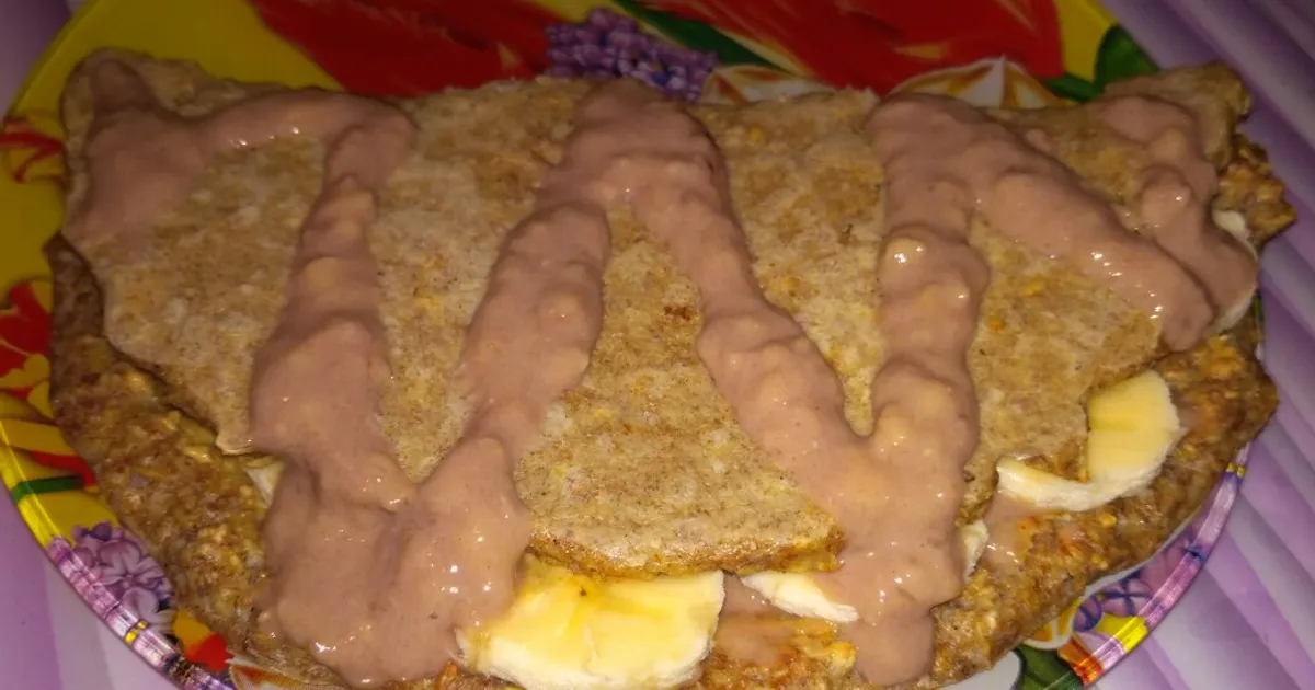 Овсяноблин с бананом и арахисовой пастой рецепт с фото пошаговый от ...