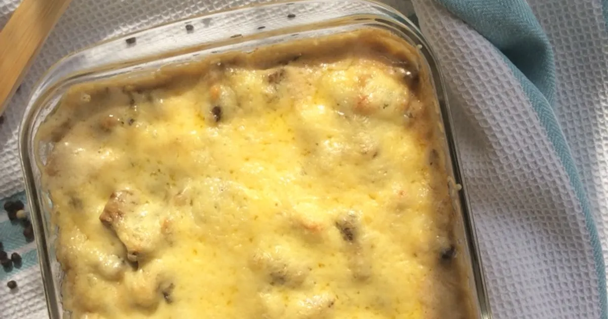 Жюльен с грибами и курицей в сливочном соусе 156 ккал рецепт с фото ...