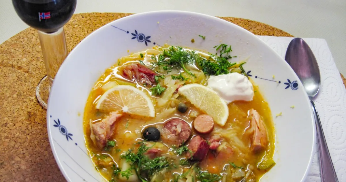 Солянка по-немецки. Soljanka. Обед № 13 151 ккал рецепт с фото ...