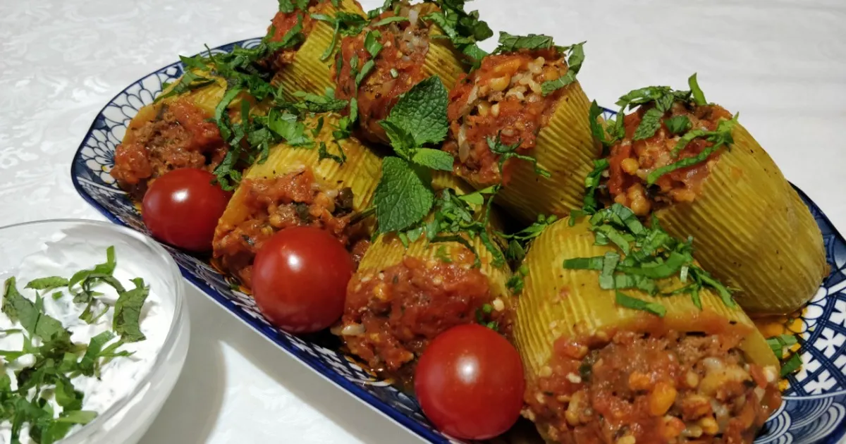 Фаршированные кабачки по-турецки / Etli kabak dolması рецепт с фото ...