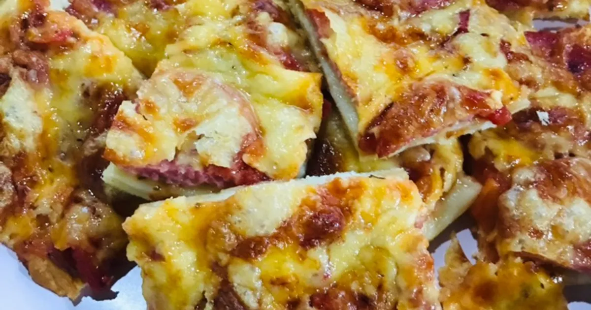 Быстрая пицца из бездрожжевого теста 286 ккал рецепт с фото пошаговый ...